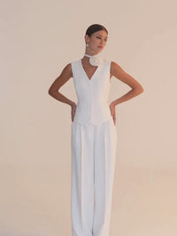 Roseann Chalk White Choker - Andiata – Andiata